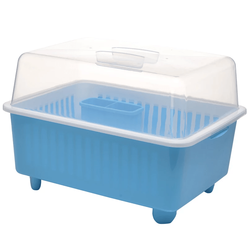 Kitchen Dish Drainer Rack And Tray Set Plastic Dish Drying Rack Sink ...