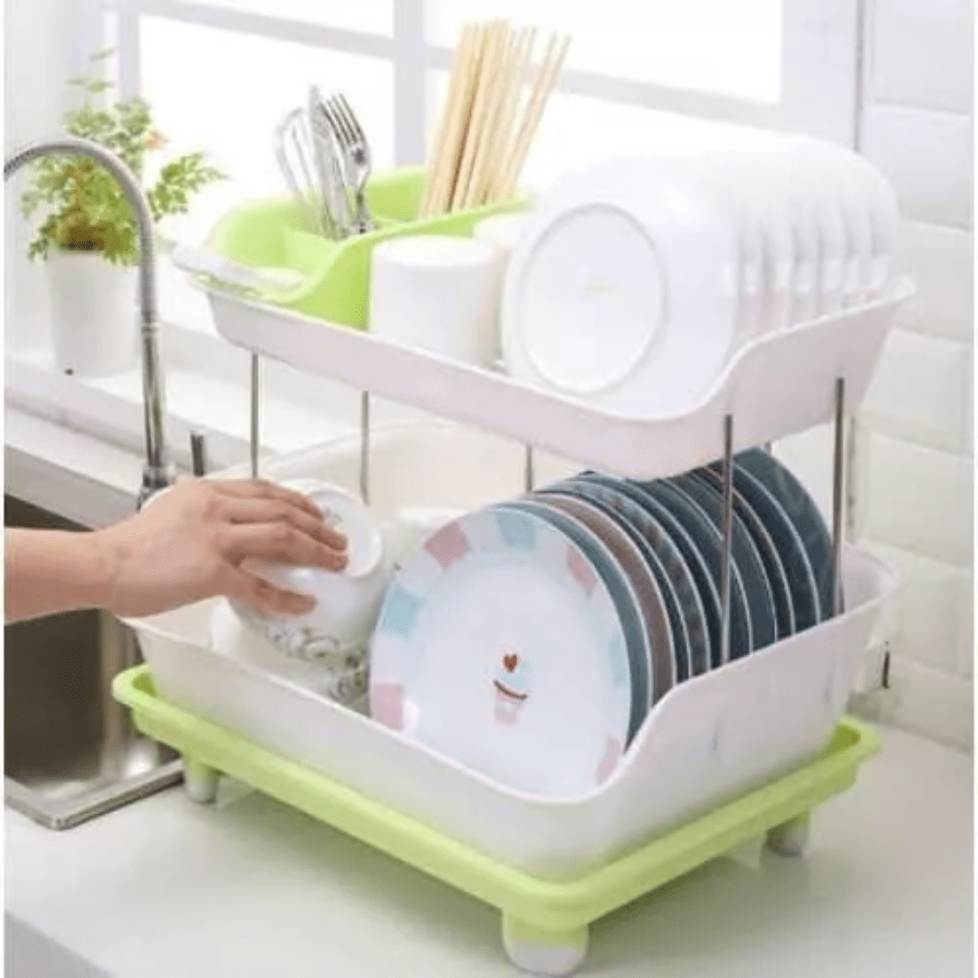 Multipurpose Draining Dish Rack Double Layer Dish Drainer Rack ...